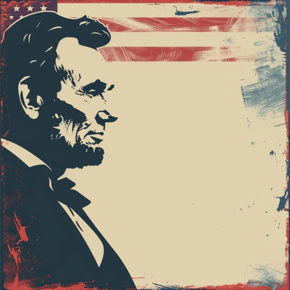 Download Portrait of Abraham Lincoln with American Flag Backgrounds ...