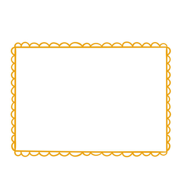 Download Orange Scalloped Border Frame for Various Uses Frames Online ...