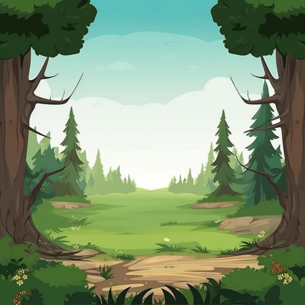 Download Cartoon Forest Scene Backgrounds Online - Creative Fabrica