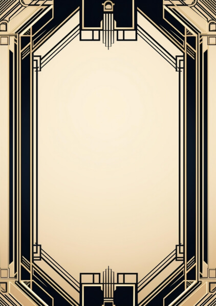 Download Art Deco Frame in Black and Gold with White Space for Text ...