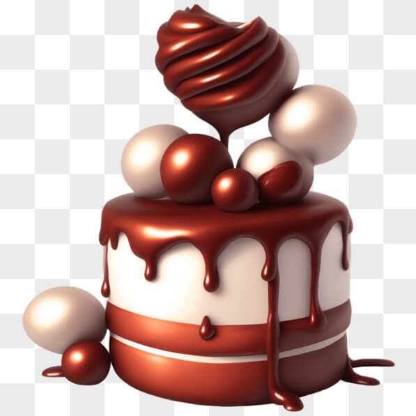 Scarica Torta deliziosamente decorata PNGs Online - Creative Fabrica