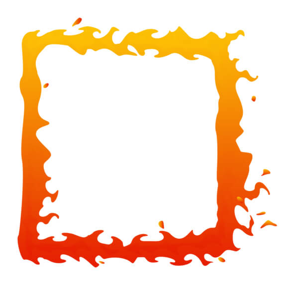Download Square Frame with Flames Frames Online - Creative Fabrica