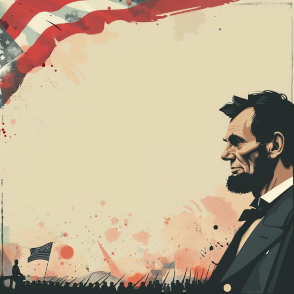 Download Abraham Lincoln Portrait with American Flag Backgrounds Online ...