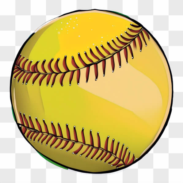 Download Yellow Softball on Black Background PNGs Online - Creative Fabrica