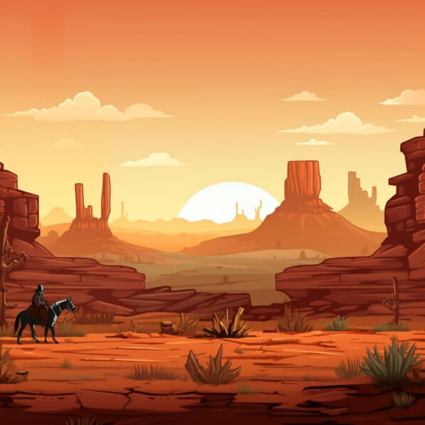 Download Desert Landscape with Cowboys Riding Horses Backgrounds Online ...