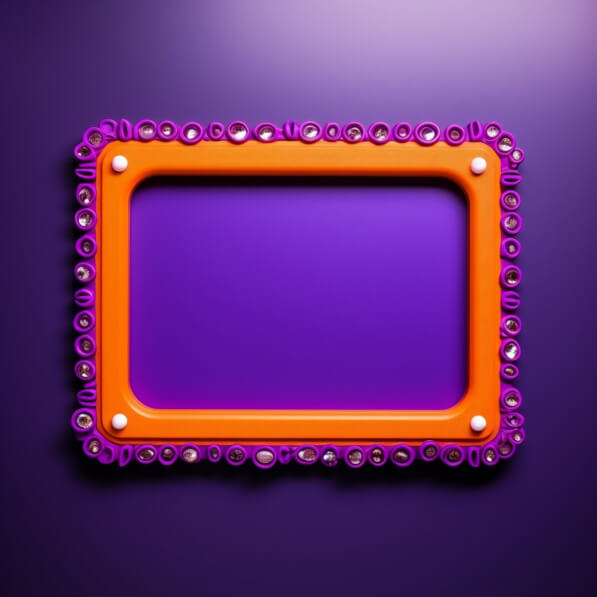 Download Orange and Purple Picture Frame on Purple Background ...