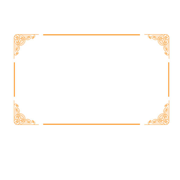 Download Orange Frame with Ornate Border Frames Online - Creative Fabrica