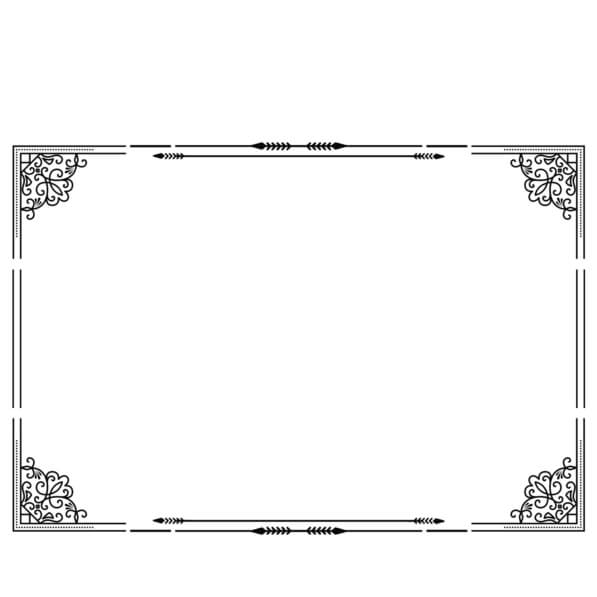 Download Black and White Ornate Frame on White Background Frames Online ...