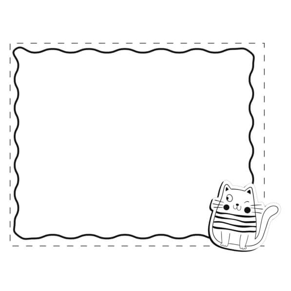 Descarga Plantilla de marco de gato blanco y negro Marcos En Línea ...