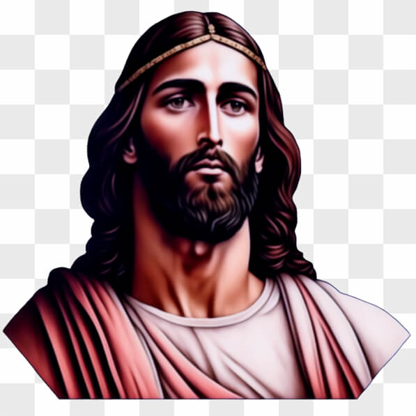 Download Portrait of Jesus on Black Background PNGs Online - Creative ...
