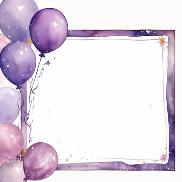 Scarica Elegante cornice con palloncini viola e rosa Sfondi Online ...