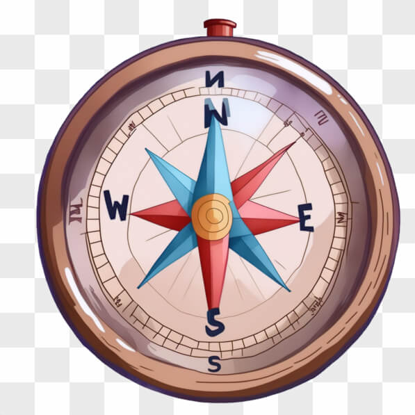 Download Cartoon-Style Wooden Compass PNGs Online - Creative Fabrica