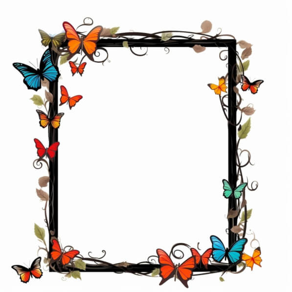 Download Colorful Butterfly Frame Backgrounds Online - Creative Fabrica