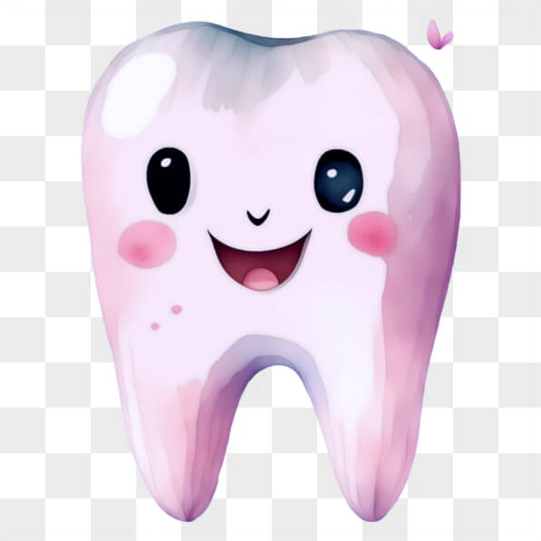 Download Smiling Pink Tooth PNGs Online - Creative Fabrica