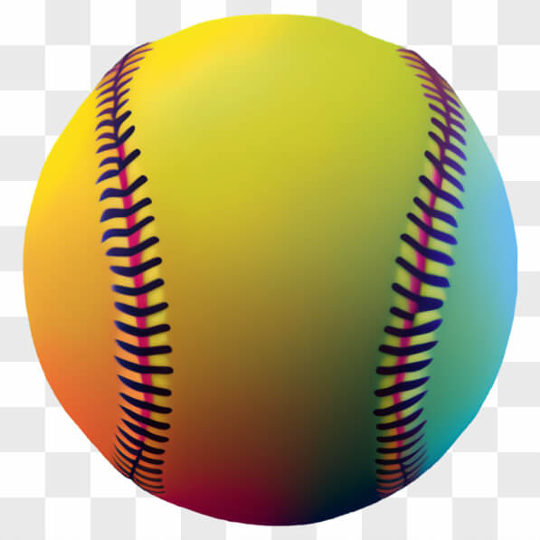Download Vibrant Softball on Black Background PNGs Online - Creative ...