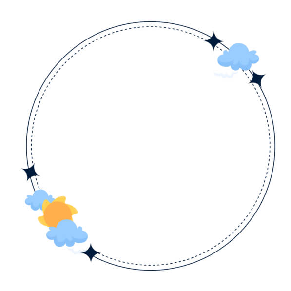 Download Circle Frame with Clouds, Sun, and Stars Frames Online ...