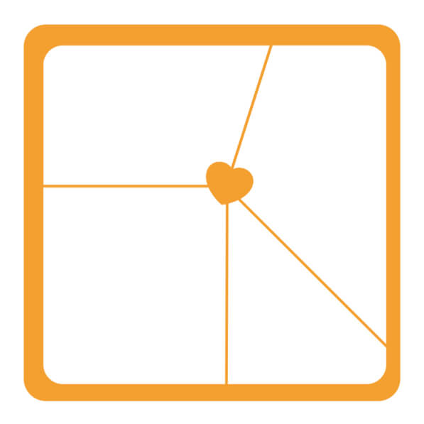 Download Abstract Orange Square with Heart-shaped Hole Frames Online ...