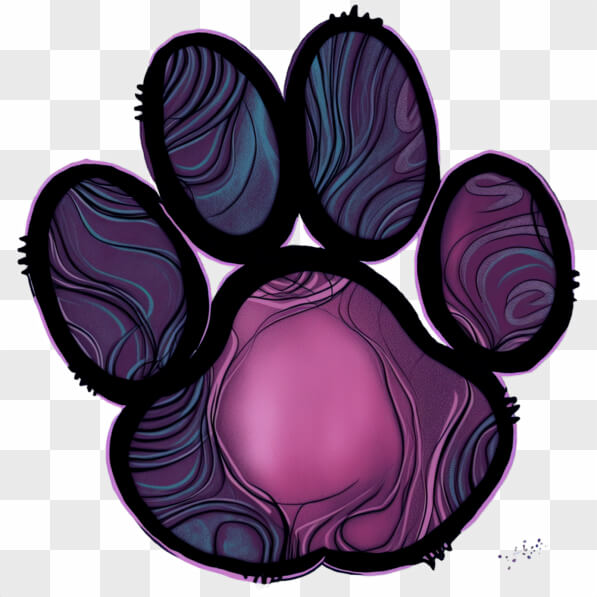 Download Purple Paw Print with Swirls Background PNGs Online - Creative ...
