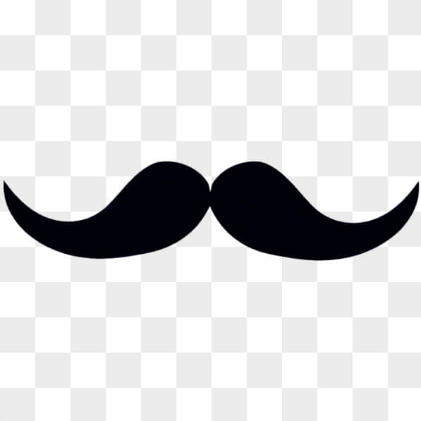 Download Stylish Black Mustache on Black Background PNGs Online ...