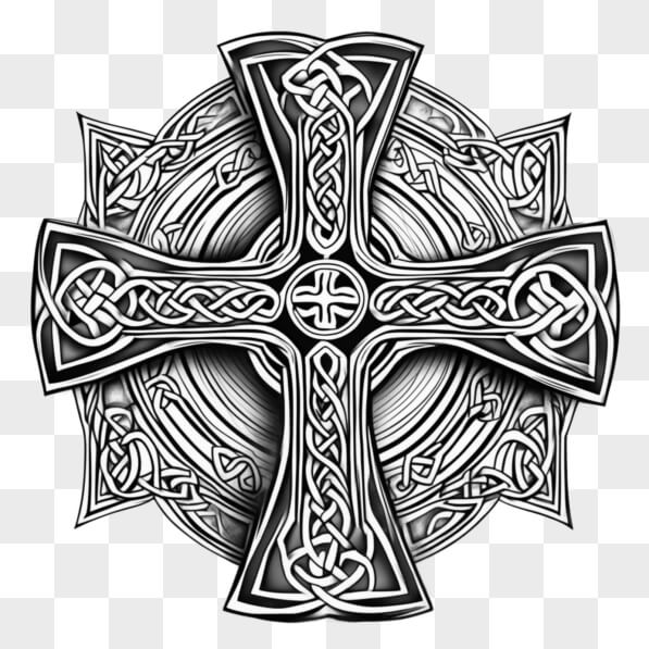 Download Intricate Celtic Cross Drawing Sketches Online - Creative Fabrica