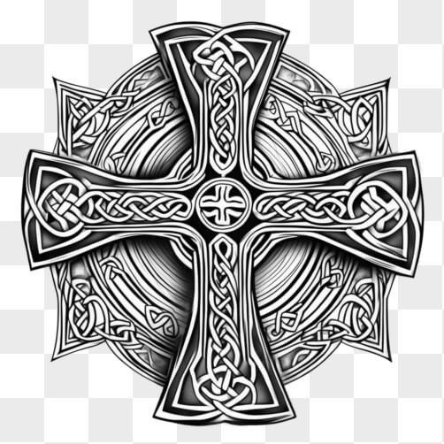 Download Intricate Celtic Cross Design Sketches Online - Creative Fabrica