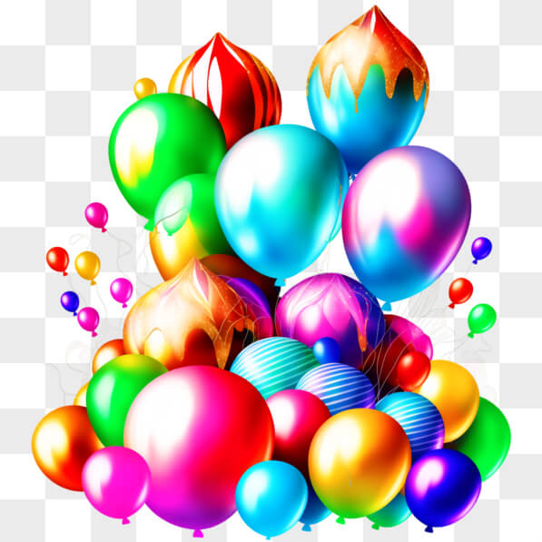 Download Colorful Group of Balloons PNGs Online - Creative Fabrica