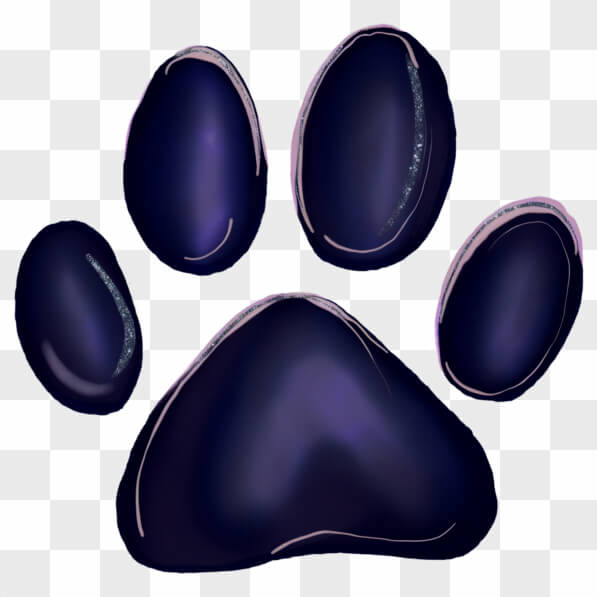 Download Black Cat Paw Print with Dark Blue Stones PNGs Online ...