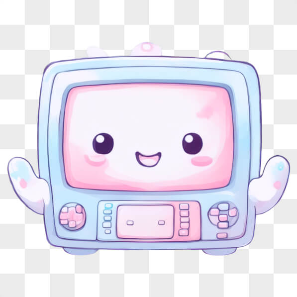 Download Kawaii Cartoon Television with Retro Electronics Kawaii Online ...