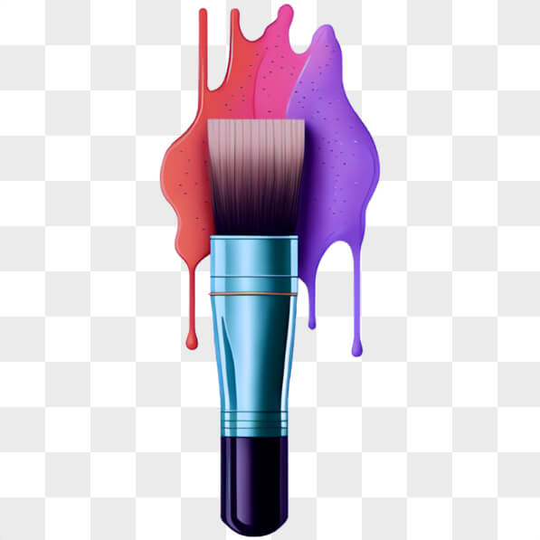 Download Colorful Makeup Brush with Dripping Paint PNGs Online ...