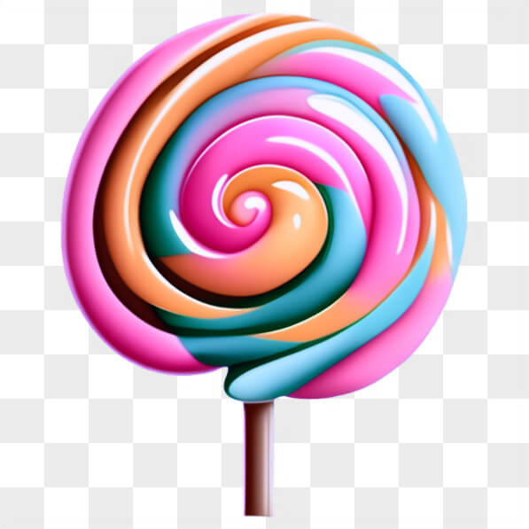 Download Colorful Swirled Lollipop PNGs Online - Creative Fabrica