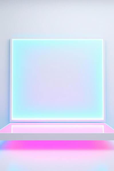 Download Neon-Lit White Shelf Mockups Online - Creative Fabrica