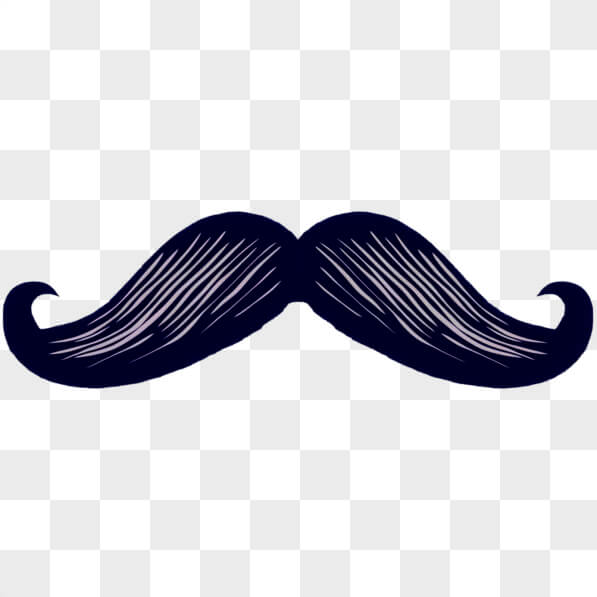 Baixe Bigode Azul em Fundo Preto PNGs - Creative Fabrica