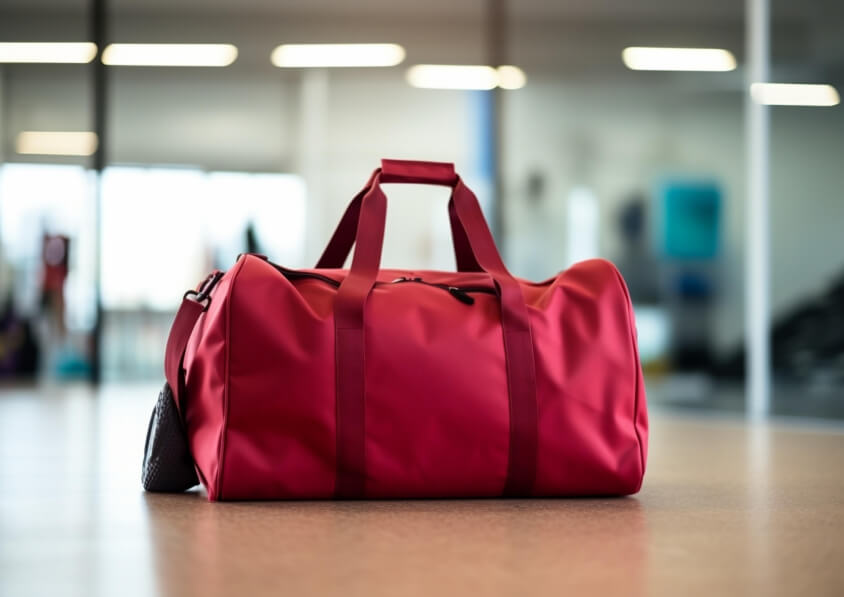 Download Red Duffel Bag in Indoor Space Mockups Online - Creative Fabrica