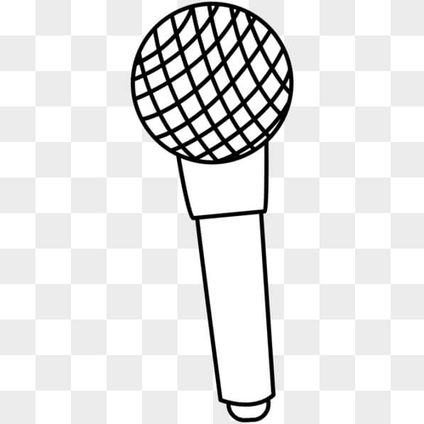 Download Microphone Outline Drawing for Kids Learning PNGs Online ...