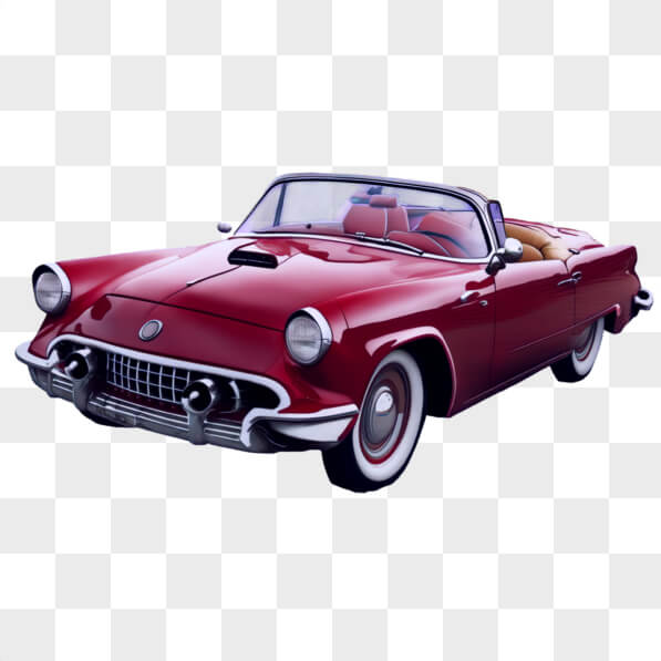 Scarica Auto sportiva rossa d'epoca su sfondo nero PNGs Online ...
