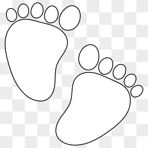 Download Baby Footprints Coloring Page PNGs Online - Creative Fabrica