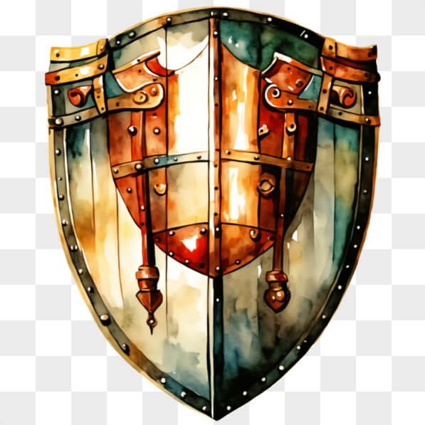 Download Watercolor Painting of Armored Shield PNGs Online - Creative ...