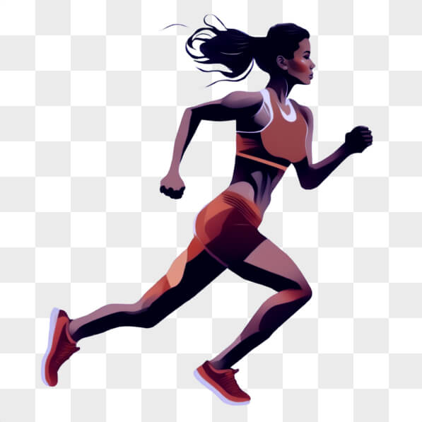 Download Female Runner Illustration PNGs Online - Creative Fabrica