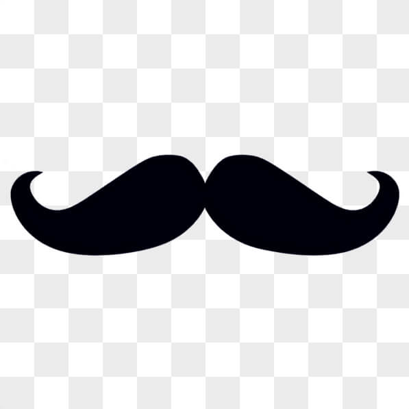 Download Mustache Design on Black Background PNGs Online - Creative Fabrica