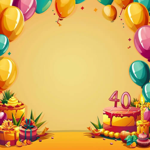 Download Colorful 40th Birthday Background Backgrounds Online ...