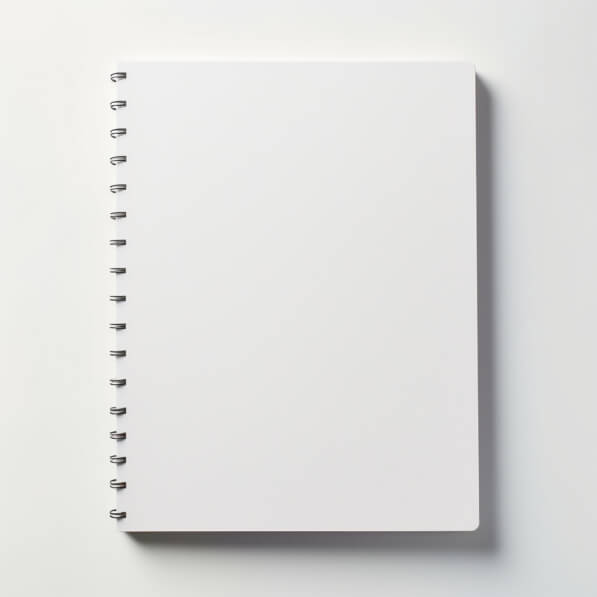 Scarica Quaderno a spirale vuoto su sfondo bianco Mockups Online ...