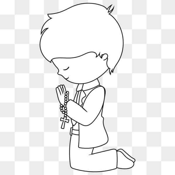 Download Boy Kneeling And Praying Pngs Online Creative Fabrica