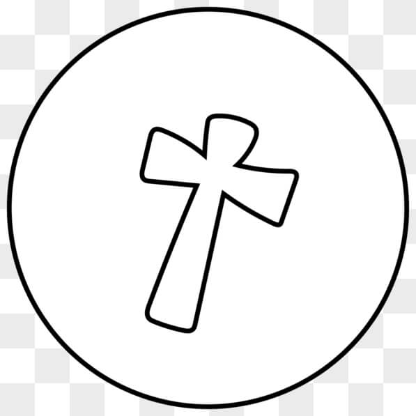 Download Black and White Cross Icon in Outline Circle PNGs Online ...