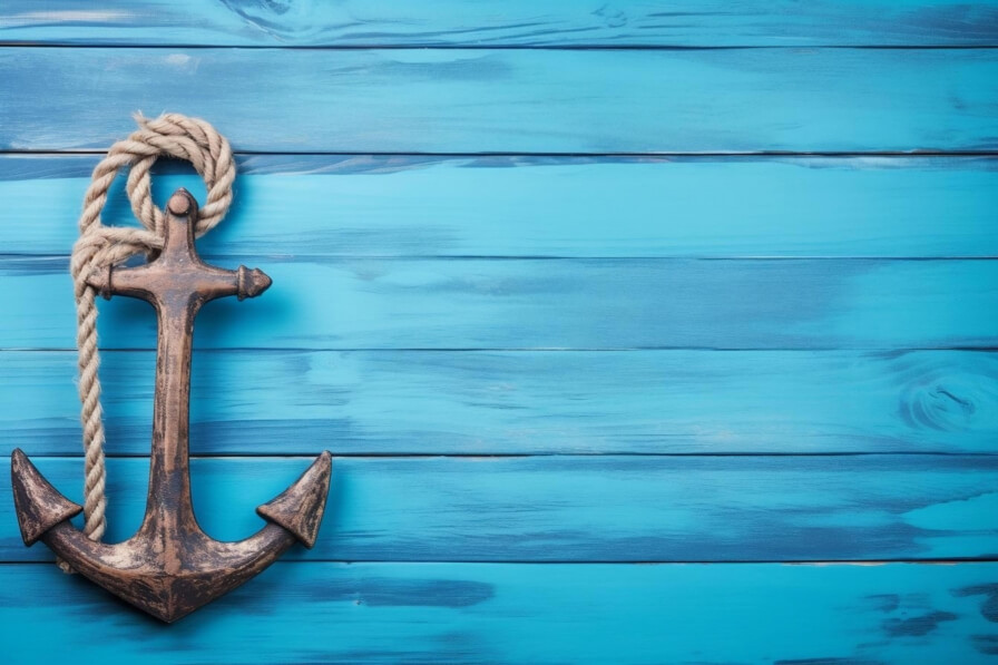 Descarga Ancla decorativa en fondo de madera azul Fondos En Línea ...