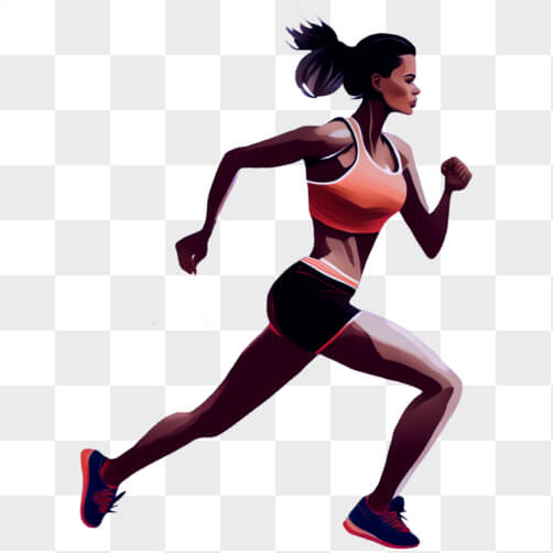 Download Female Runner Illustration PNGs Online - Creative Fabrica