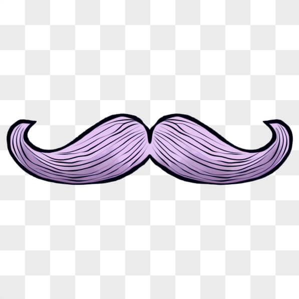 Download Purple Mustache on Black Background PNGs Online - Creative Fabrica