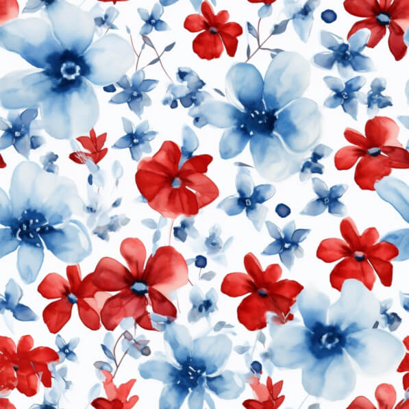 Download Red, White, and Blue Flower Pattern Patterns Online - Creative ...