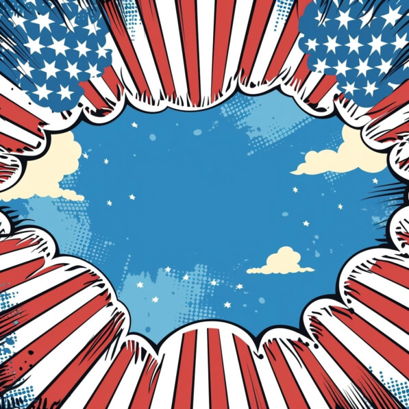 Télécharger Arrière-plan de drapeau américain avec bulle de dialogue ...