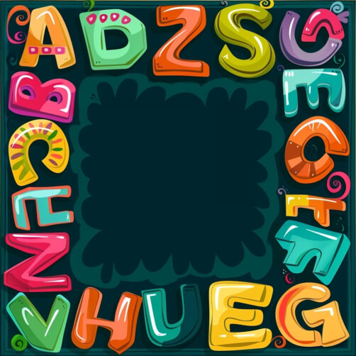 Download Colorful Alphabet Frame Backgrounds Online - Creative Fabrica