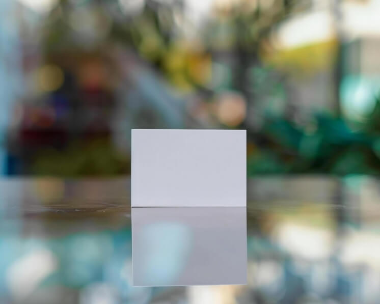 Download White Blank Card on Outdoor Table Mockups Online - Creative ...